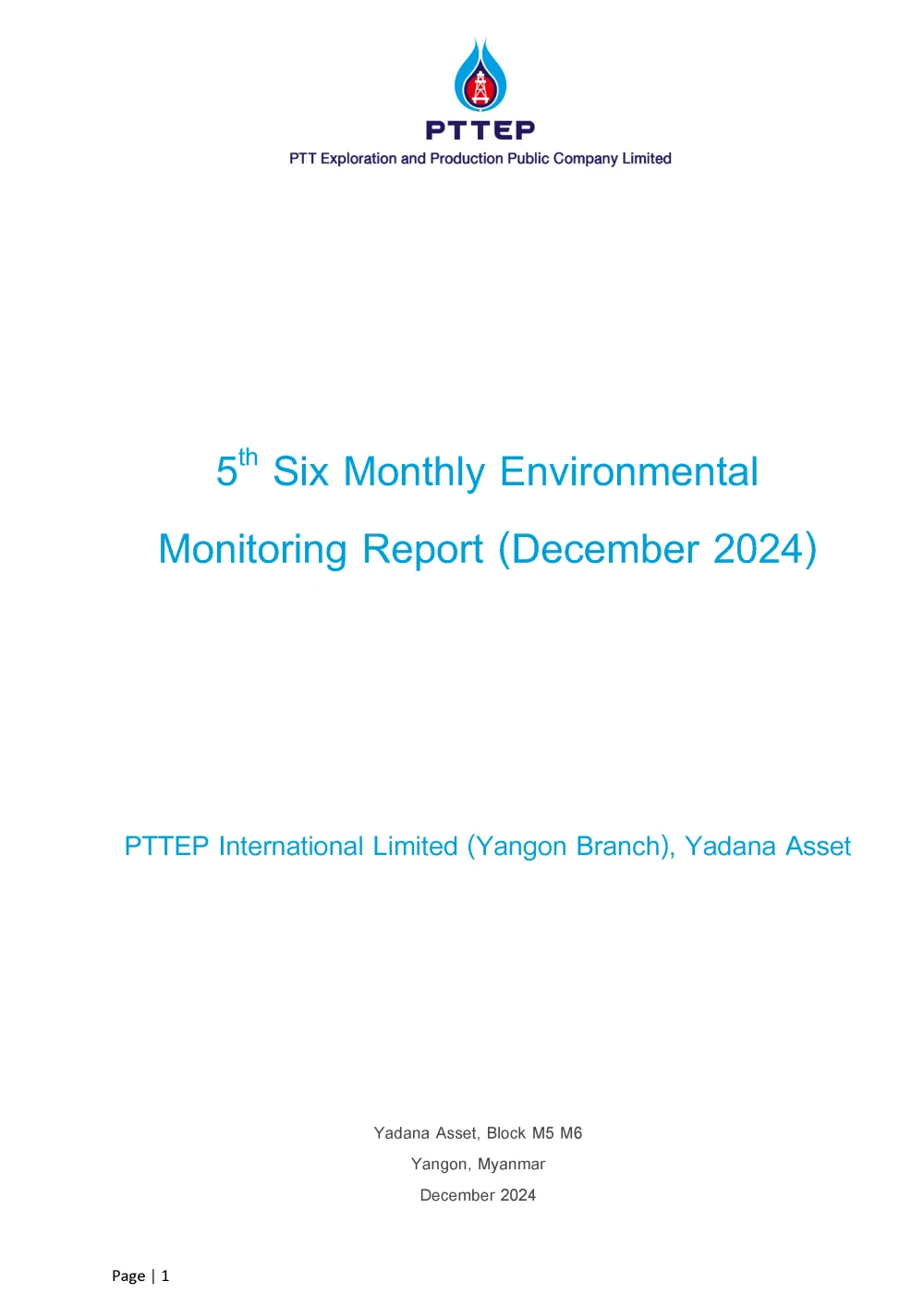 EIA Reports | PTTEP International Limited (Yangon Branch)